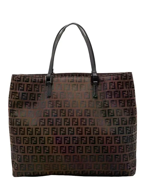 Fendi Zucchino Canvas Tote Bag - Brown