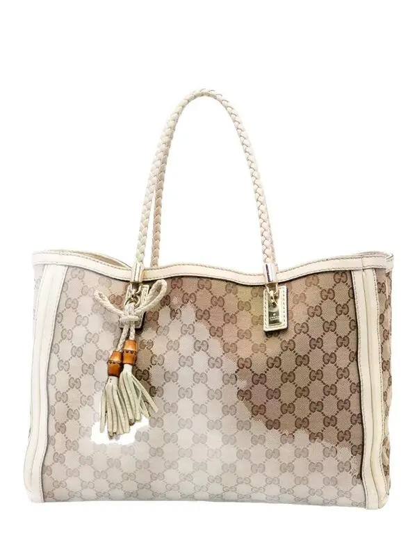 Gucci Gg Canvas Bella Tote Bag - White