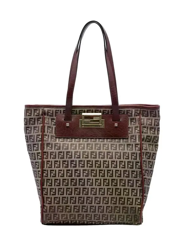 Fendi Zucchino Canvas Tote Bag - Brown