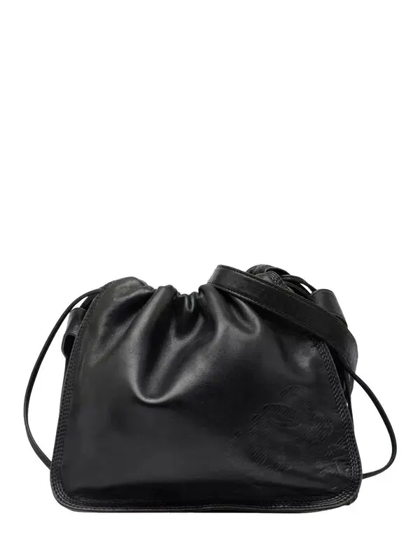 Loewe Nappa Anagram Drawstring Crossbody Bag - Black