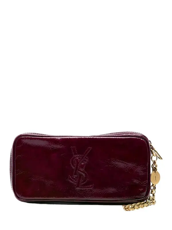 Saint Laurent Patent Leather Pouch - Red