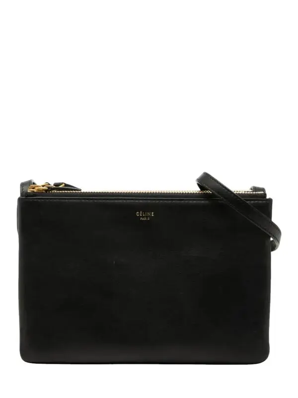 Celine Small Lambskin Trio Crossbody Bag - Black