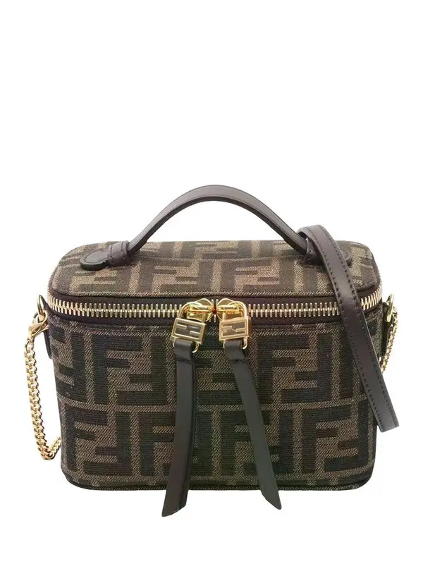Fendi Zucca Canvas Vanity Bag - Brown