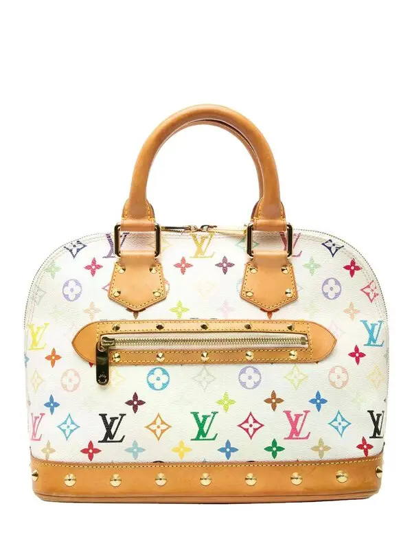 LOUIS VUITTON Monogram Multicolore Alma Pm Handbag - White