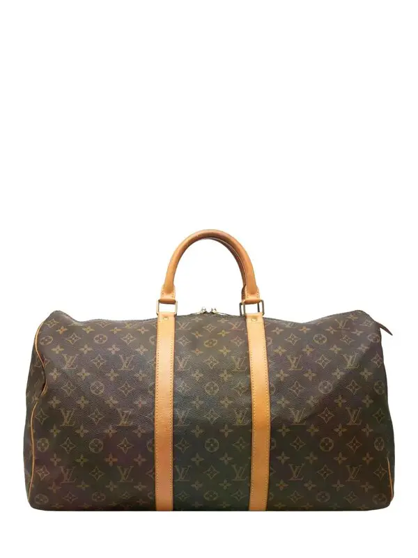 LOUIS VUITTON Monogram Keepall 50 Travel Bag - Brown