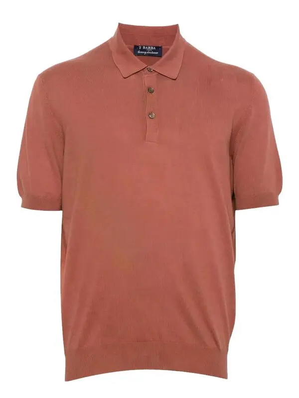 BARBA NAPOLI Short-sleeve Polo Shirt - Brown