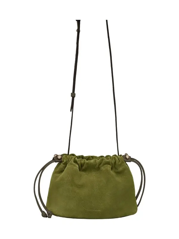 Strathberry Charlotte Drawstring Bucket Bag - Green