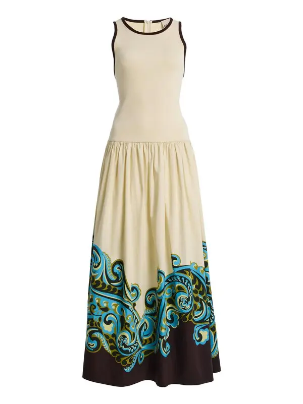 ALEMAIS Natalia Ribbed Cotton Midi Tank Dress - Ivory