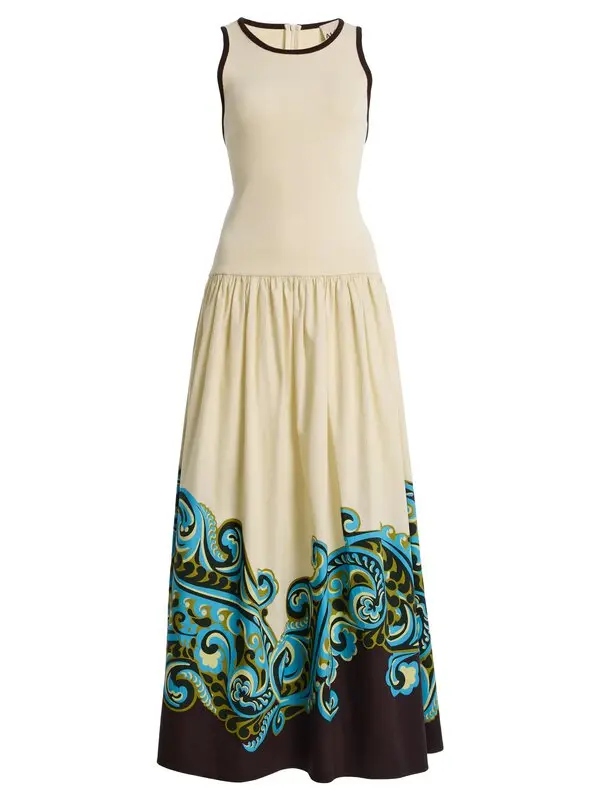 ALEMAIS Natalia Ribbed Cotton Midi Tank Dress - Ivory