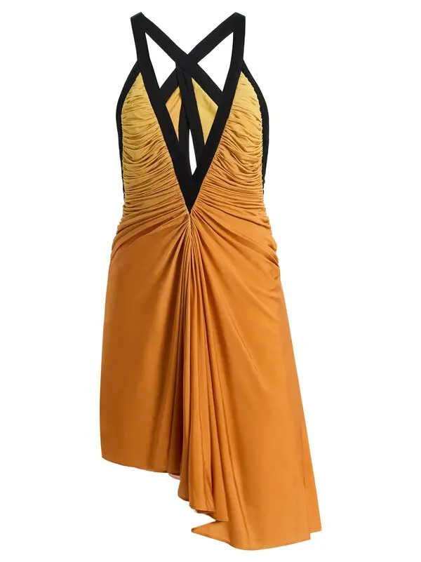 Christopher Esber La Isla Suspended Jersey Mini Dress - Orange