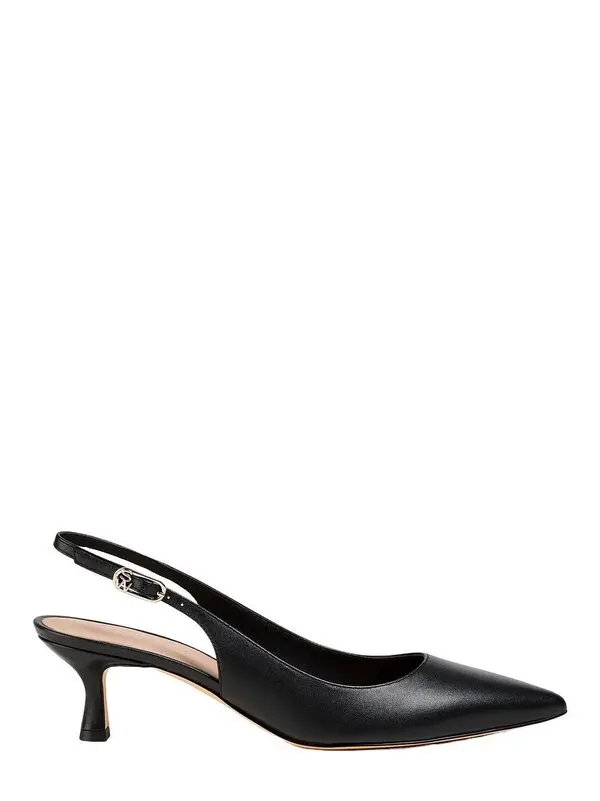 STUART WEITZMAN Isla Leather Slingback Pumps - Black