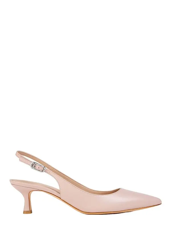 STUART WEITZMAN Isla Leather Slingback Pumps - Pastel Pink