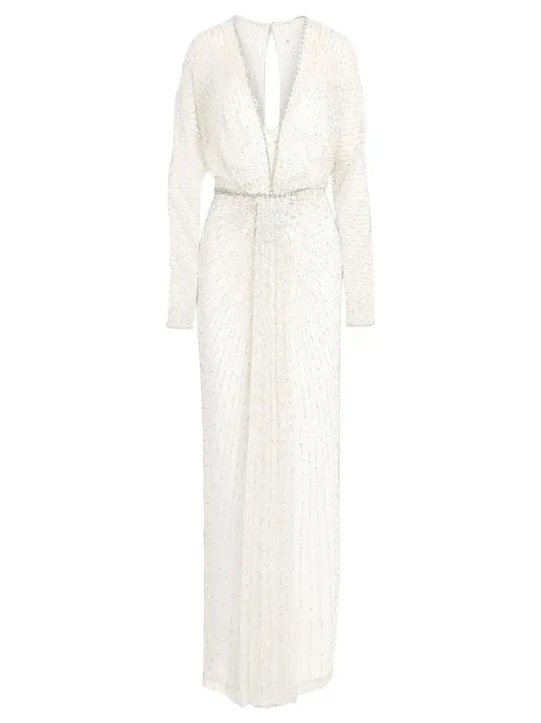 Jenny Packham Nina Embellished Tulle Gown - White