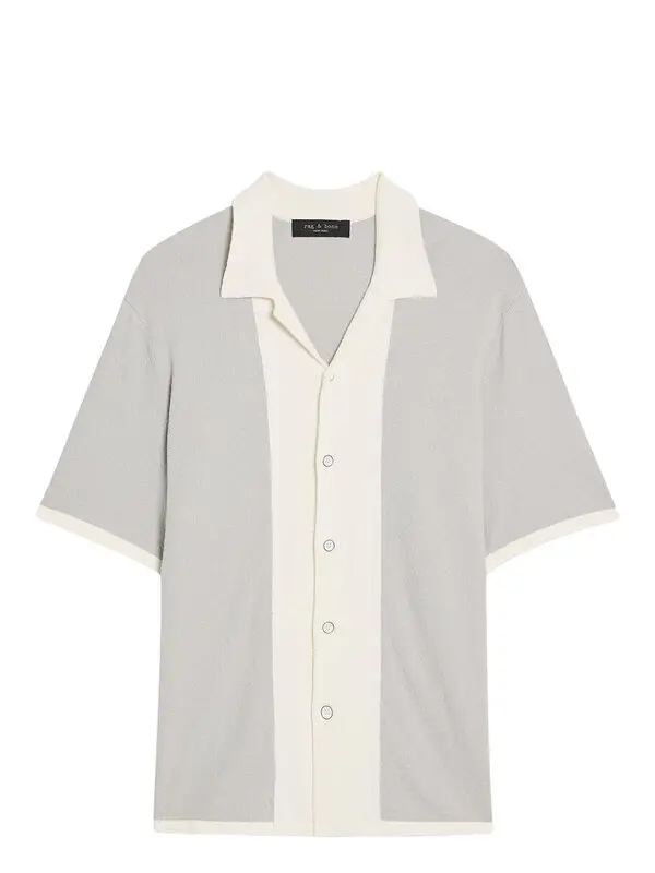 Rag & Bone Alan Twotone Cottonblend Terry Shirt - Light Gray