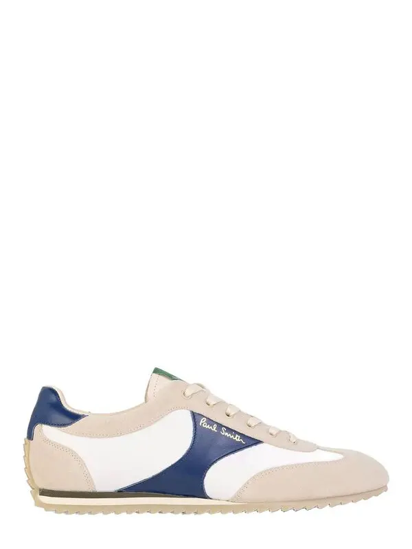 Paul Smith Color Block Leather And Suede Sneakers - Beige