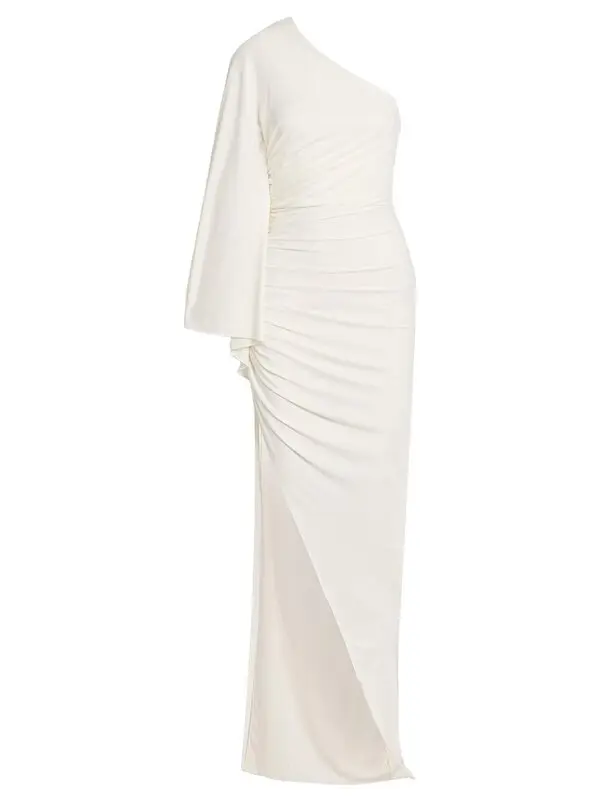 Ronny Kobo Kallista One-sleeve Gown - White