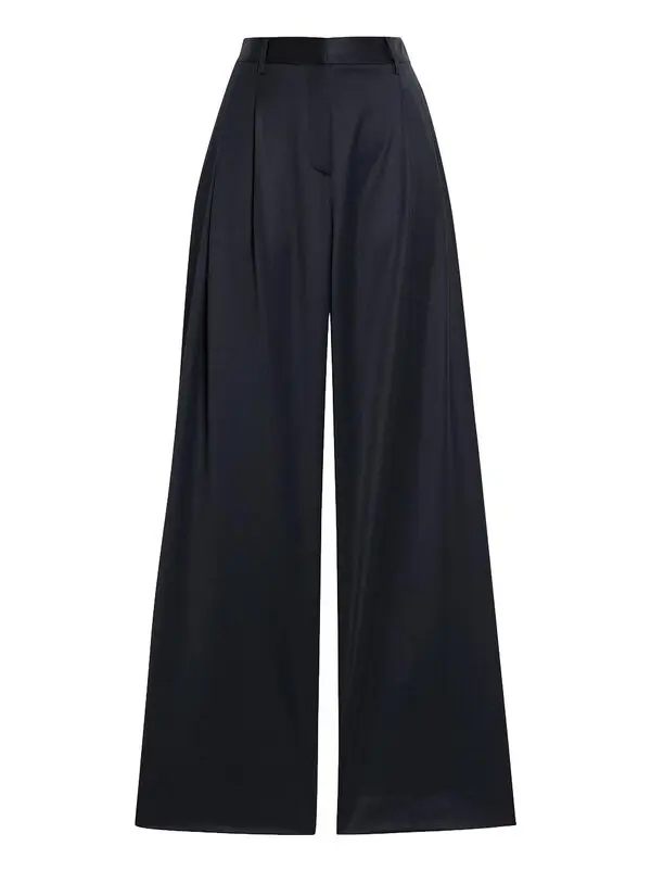 TWP Sulli Wool-twill Wide-leg Pants - Midnight Blue