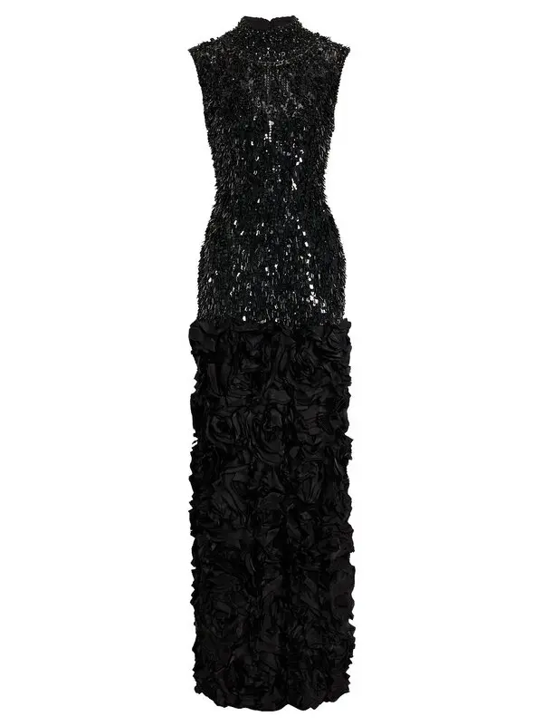 Jenny Packham Julianne Embellished Gown - Black