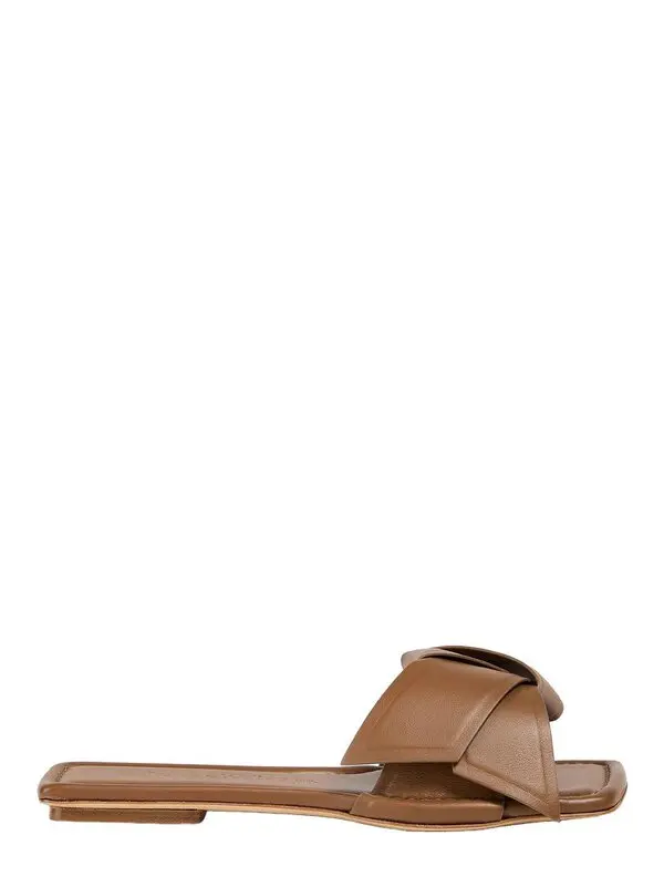 Acne Studios Knotted Leather Slides - Light Brown