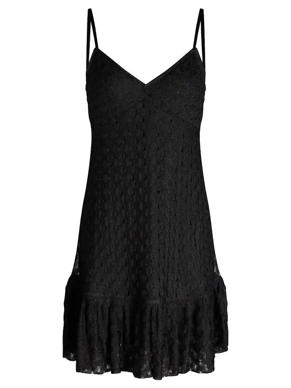 Missoni Crochet-knit Mini Dress - Black