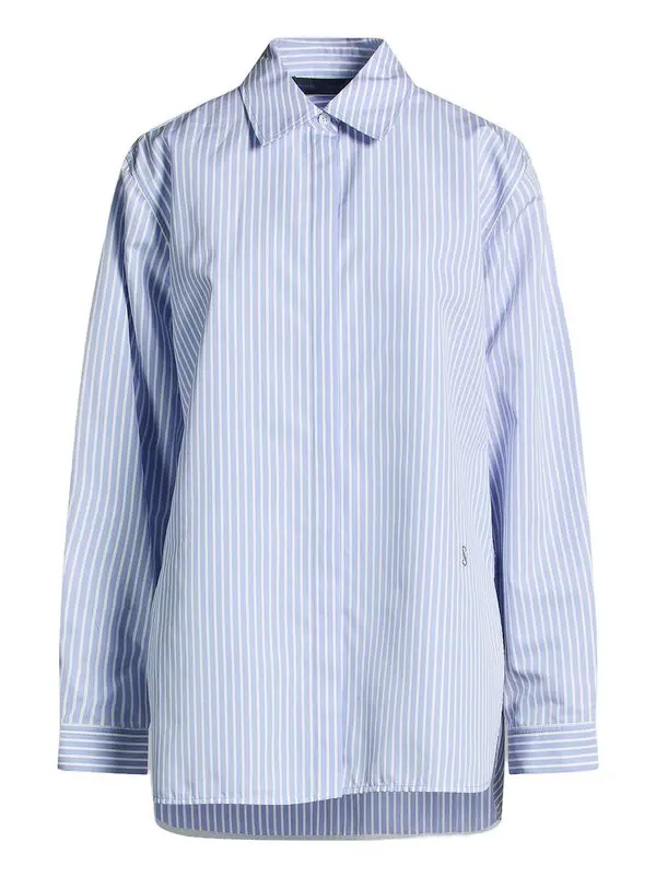 Proenza Schouler Striped Cotton And Silk-blend Poplin Shirt - Light Blue