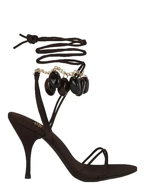 Jeffrey Campbell Georja Strappy Sandal - Brown Satin
