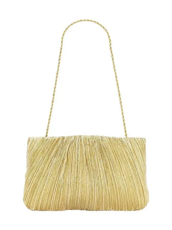 LOEFFLER RANDALL Brit Flat Pleated Pouch - Gold