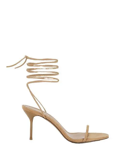 Paris Texas Lidia Lace Up Al 70 Sandals - Sand