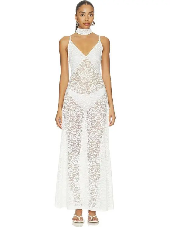 AWAY THAT DAY X Gigi & Olive Forte Dei Marmi Lace Maxi Dress - Bridal White