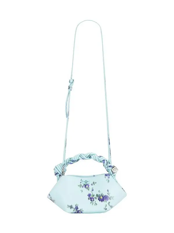 GANNI Bou Mini Printed Bag - Iced Aqua