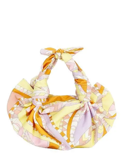 NLA COLLECTION Knot Bag - Orange & Pink Chevron