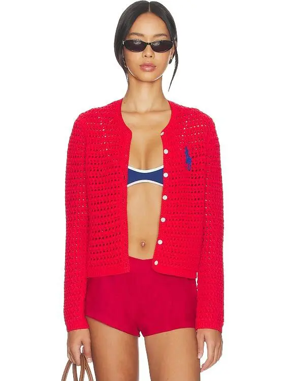 Polo Ralph Lauren Cotton Knit Cardigan - Petal Rose