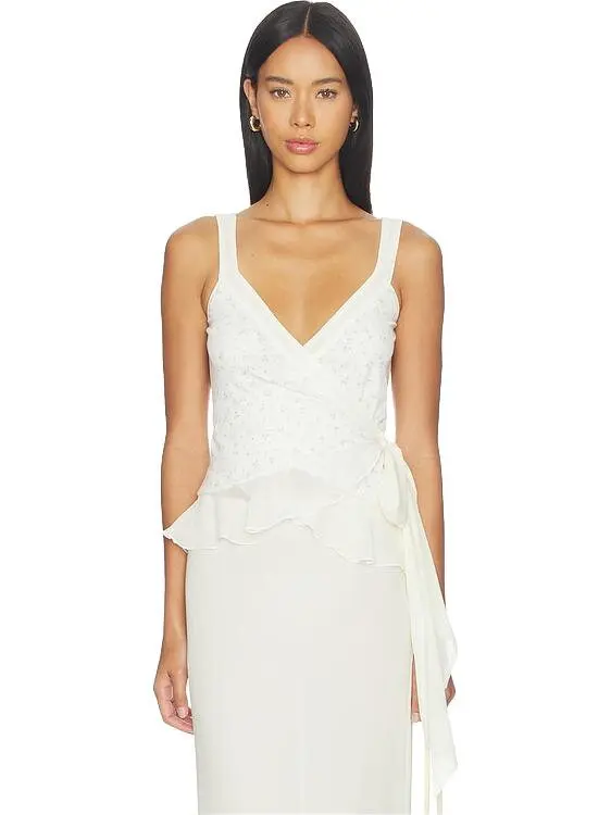 FAIT PAR FOUTCH Valentina Wrap Top - Secret Garden