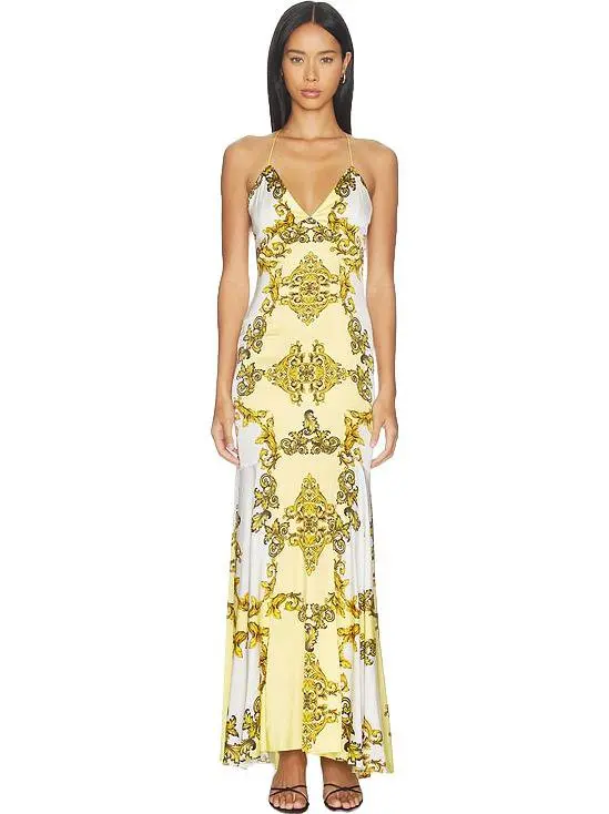 Alice + Olivia Milta Mermaid Slip Dress - Golden Coast