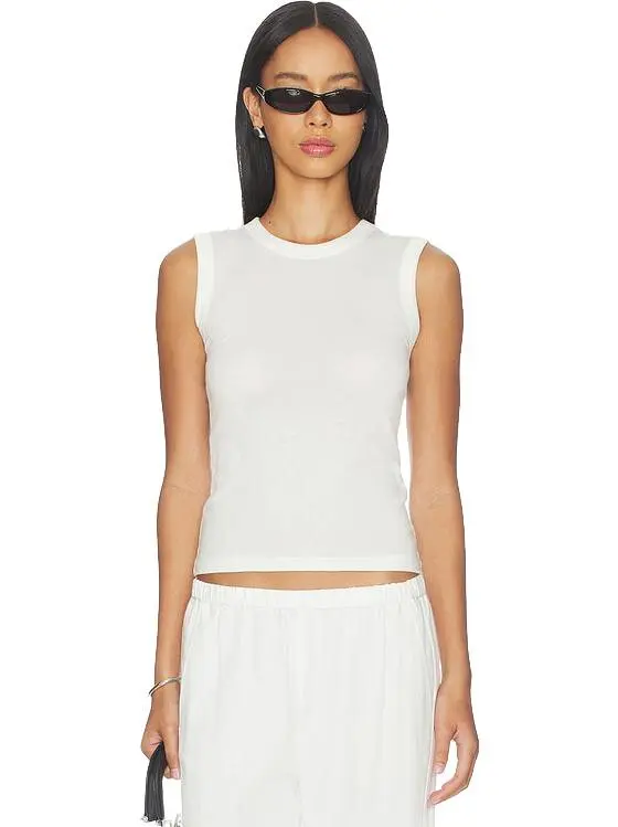 Eterne Fitted Muscle Tank - Ivory