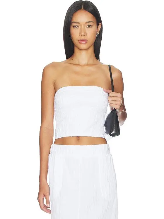 BOBI Textured Tube Top - White