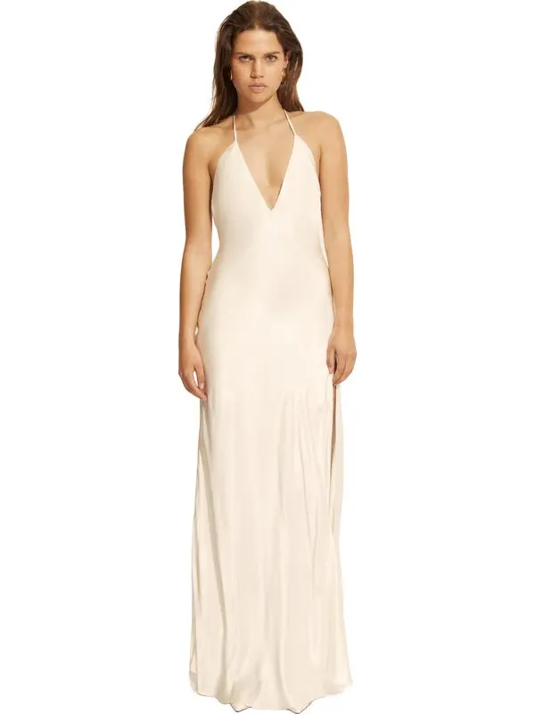 Bardot Yve Halterneck Maxi Dress - Orchid Wht