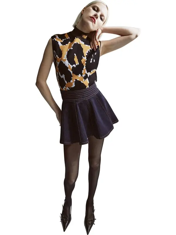 Bardot Aruba Denim Mini Skirt - Dark