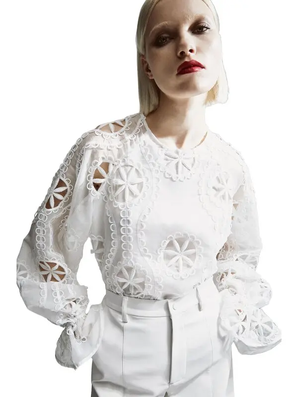 Bardot Rosalee Lace Blouse - Orchid Wht