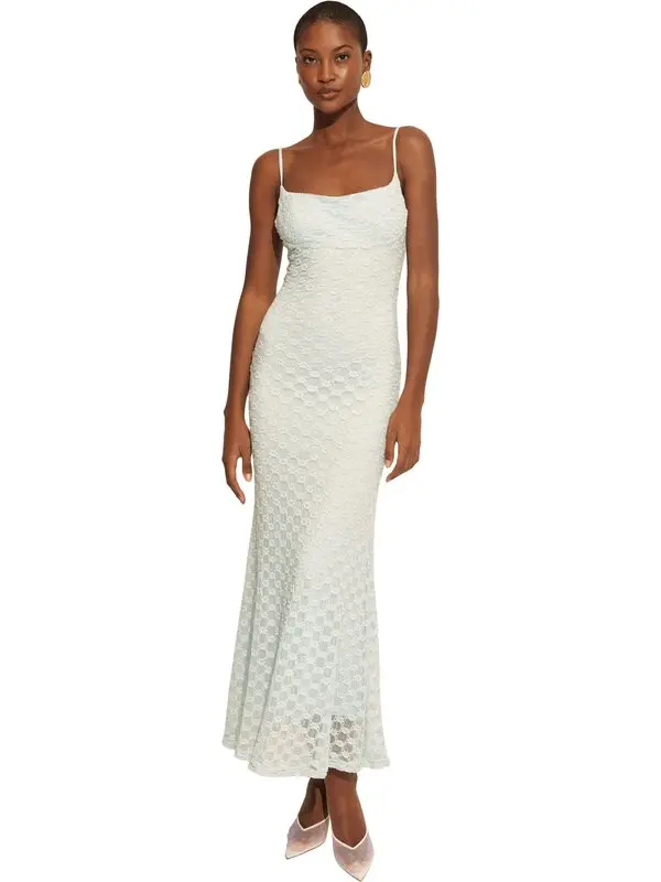 Bardot Adoni Mesh Midi Dress - Aqua