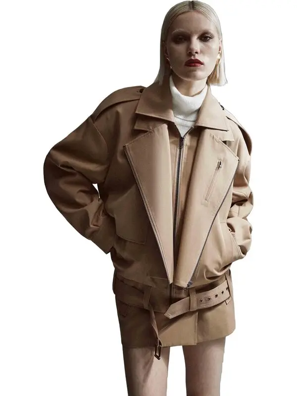 Bardot Kavi Oversized Belted Jacket - Camel