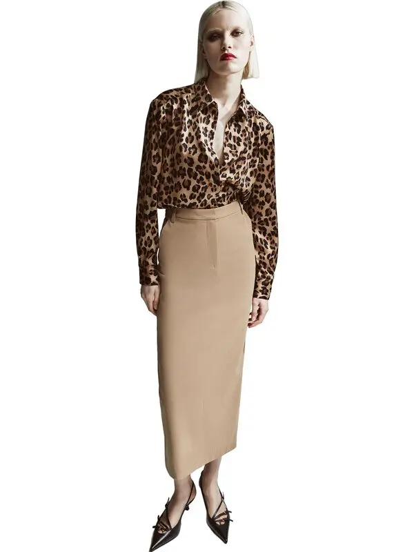 Bardot Zia Maxi Skirt - Camel