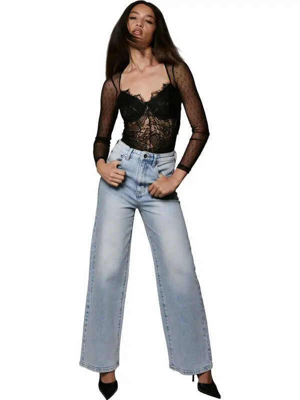 Bardot Farrah Lace Bodysuit - Black
