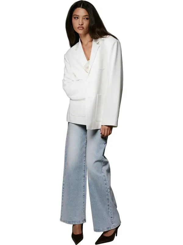 Bardot Halia Oversized Blazer - Orchid Wht