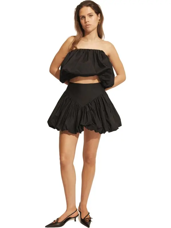 Bardot Lissett Poplin Balloon Top - Black