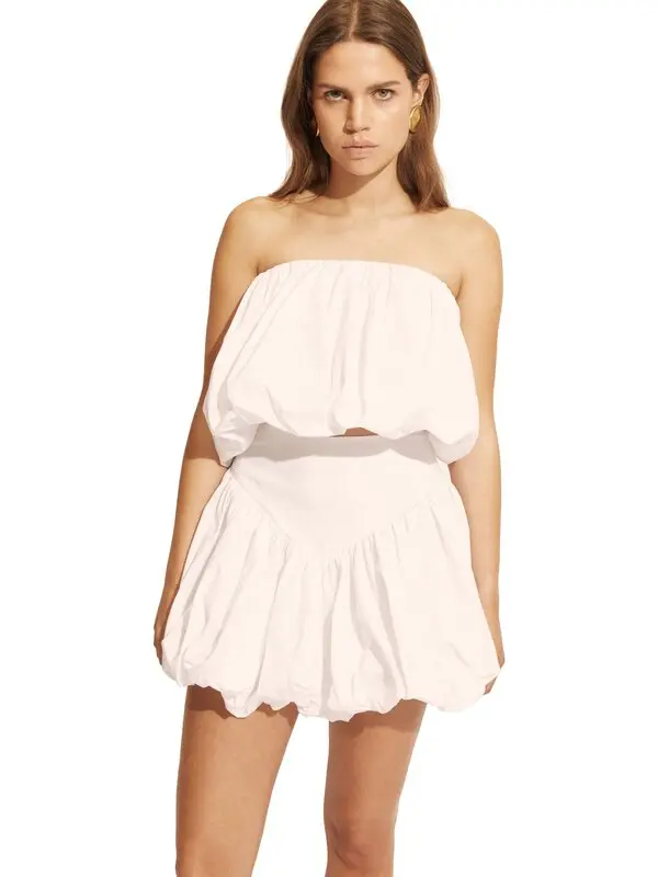 Bardot Lissett Poplin Balloon Top - Orchid Wht