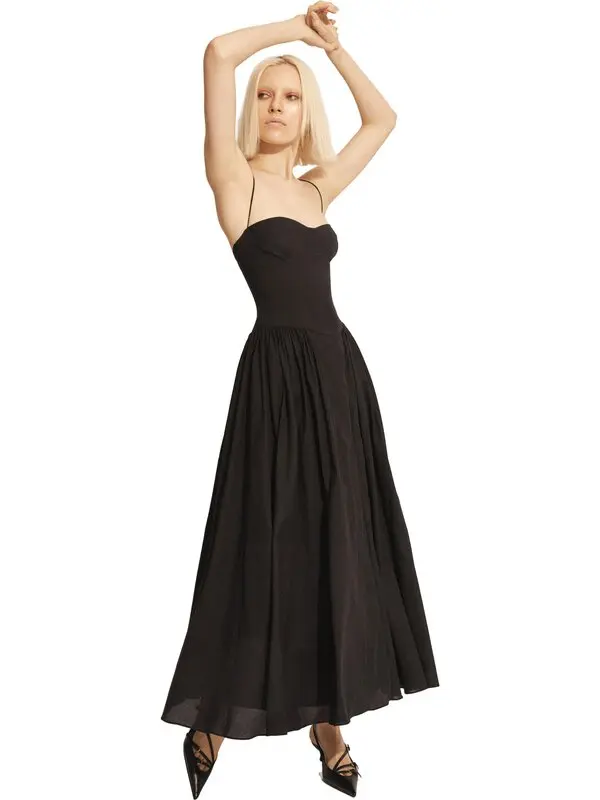 Bardot Estie Cotton Maxi Dress - Black