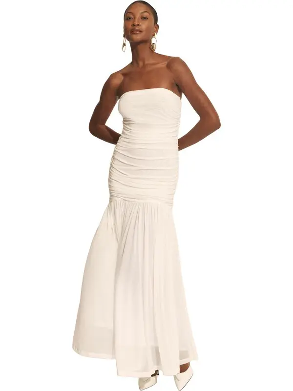 Bardot Solana Mesh Maxi Dress - Orchid Wht