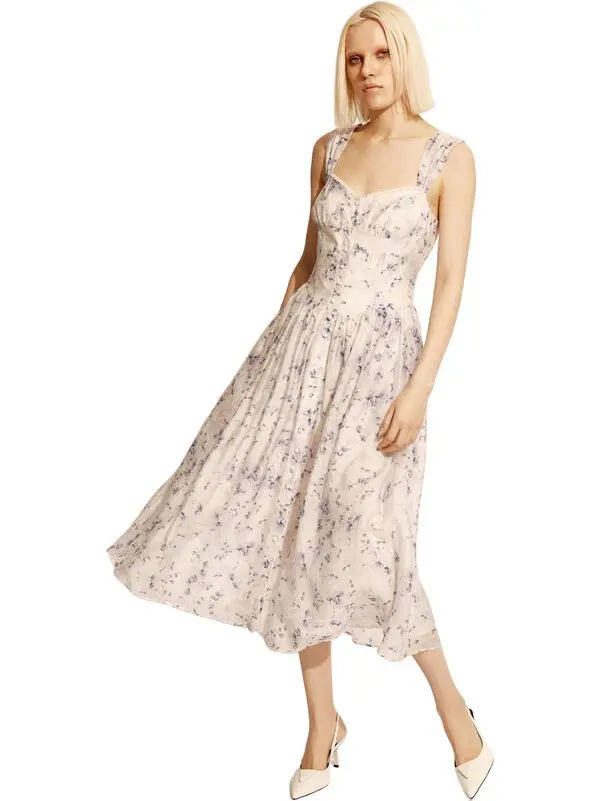 Bardot Malea Midi Dress With Floral Print - Blu Grd Fl