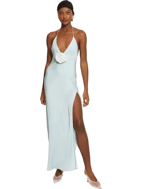 Bardot Aradia Halter Maxi Dress - Aqua